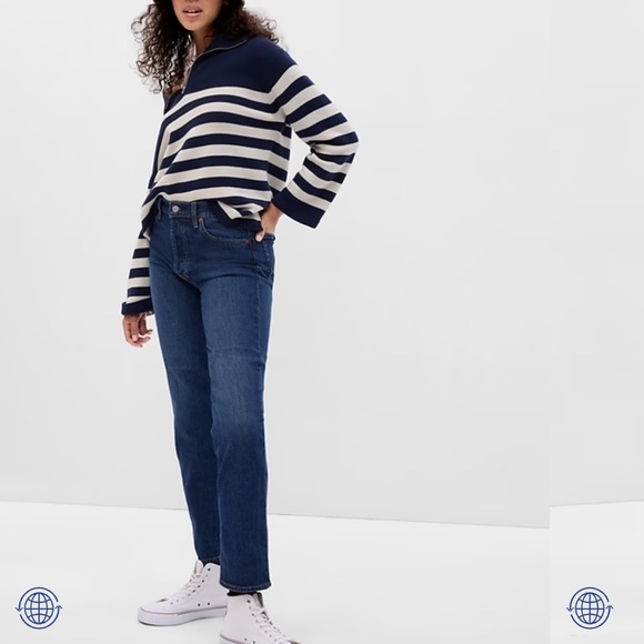 GAP | Jeans | Gap High Rise Cheeky Straight Jeans 28 Dark Indigo Like ...